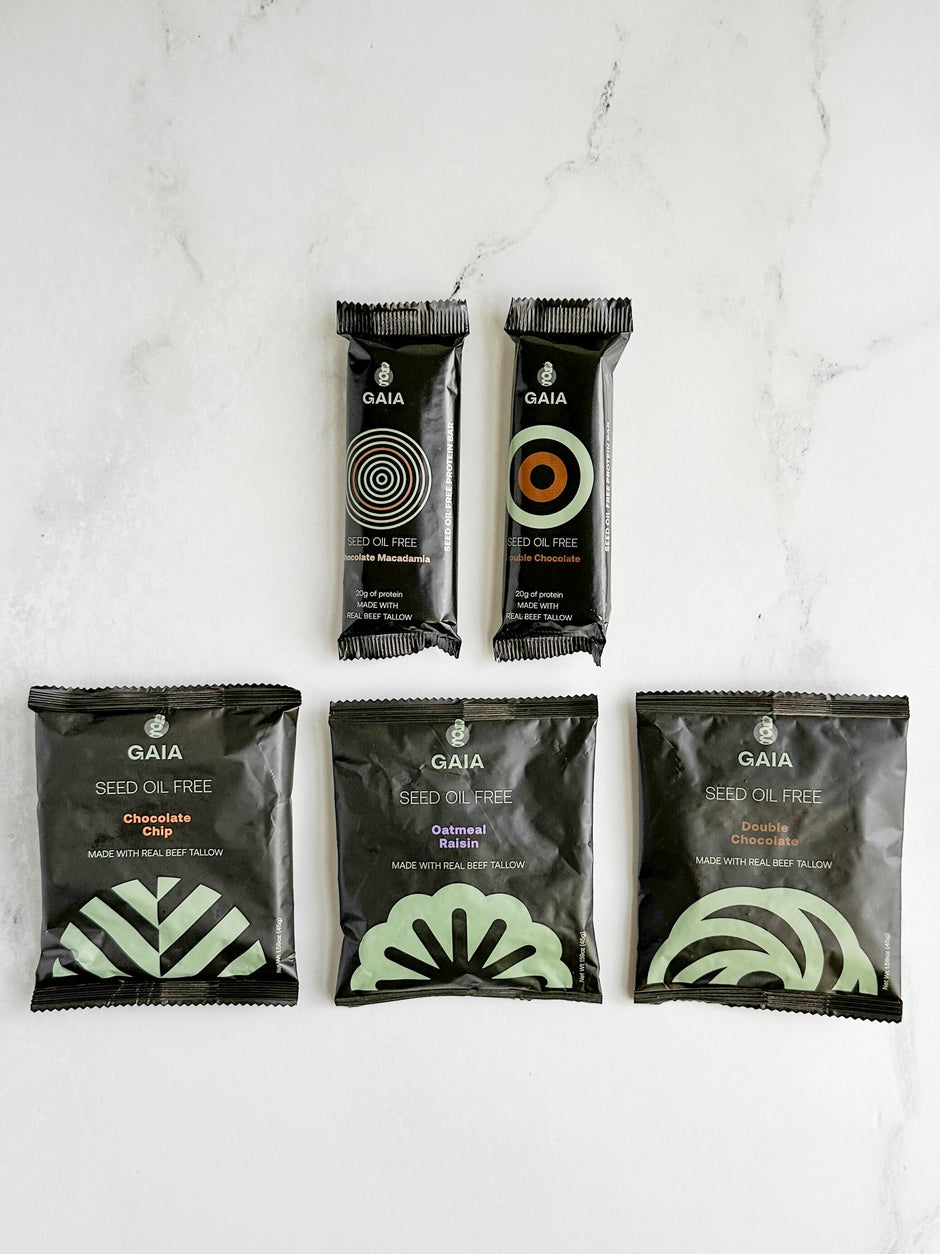 Seed Oil Free Protein Bars & Cookies | Gaia Foods